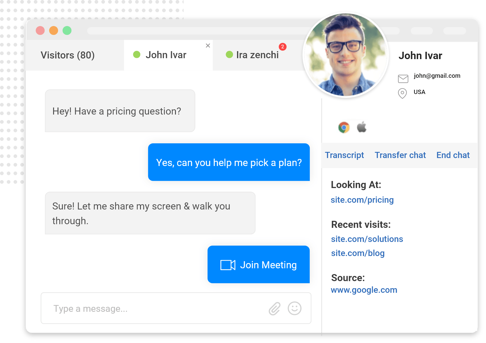 Real Time Visitor Tracking & Monitoring in Live Chat Real Time Visitor Tracking & Monitoring in Live Chat